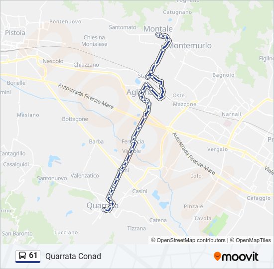 61 Route: Schedules, Stops & Maps - Quarrata Conad (Updated)
