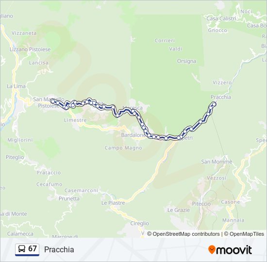 67 Route: Schedules, Stops & Maps - 67-Pracchia (Updated)