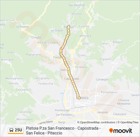 25u Route: Schedules, Stops & Maps - P.za San Francesco (Chiesa) (Updated)