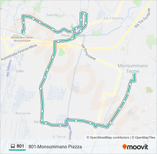 801 Route: Schedules, Stops & Maps - 801-Monsummano Piazza (Updated)
