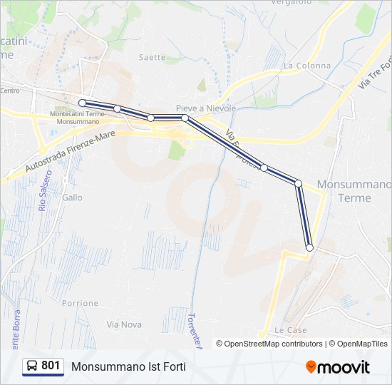 801 Route: Schedules, Stops & Maps - Monsummano Ist Forti (Updated)