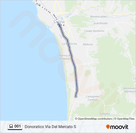 001 Route: Schedules, Stops & Maps - Donoratico Via Del Mercato S (Updated)