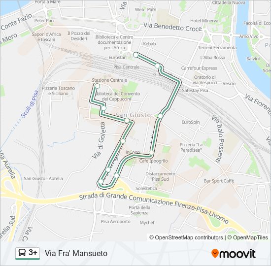3 Route: Schedules, Stops & Maps - Via Fra' Mansueto (Updated)