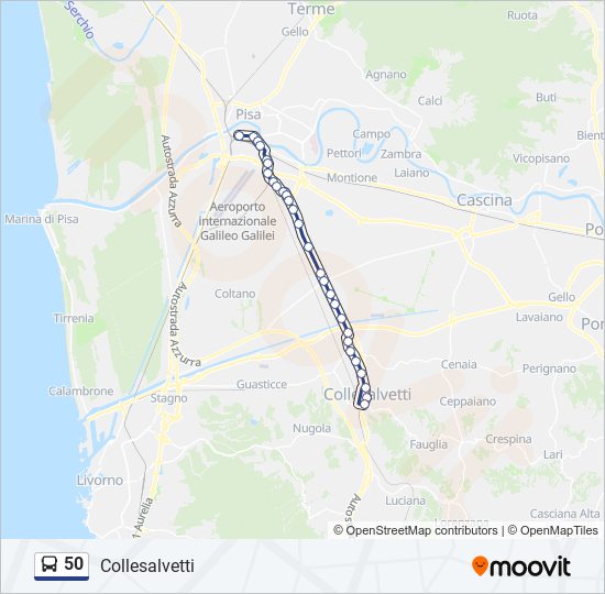 50 Route: Schedules, Stops & Maps - Collesalvetti (Updated)