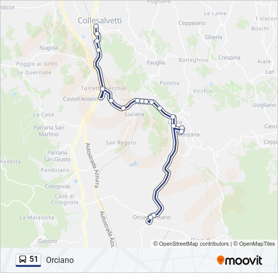 51 Route: Schedules, Stops & Maps - Orciano (Updated)