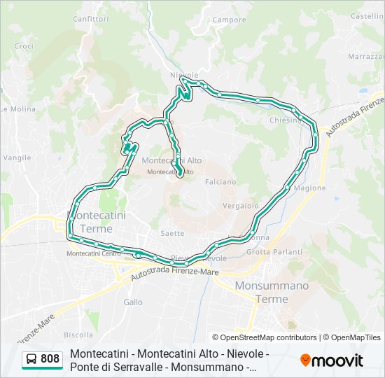 808 Route: Schedules, Stops & Maps - 808-Montecatini Piazza Italia ...