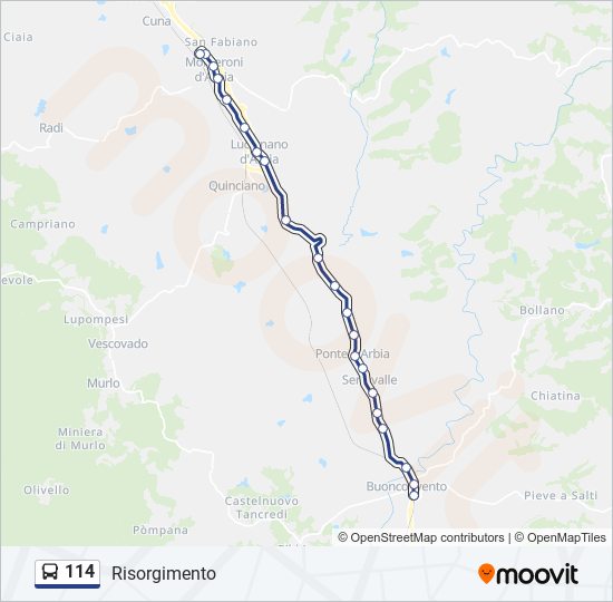 114 Route: Schedules, Stops & Maps - Risorgimento (Updated)