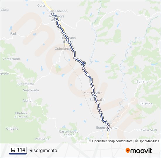 114 Route: Schedules, Stops & Maps - Risorgimento (Updated)
