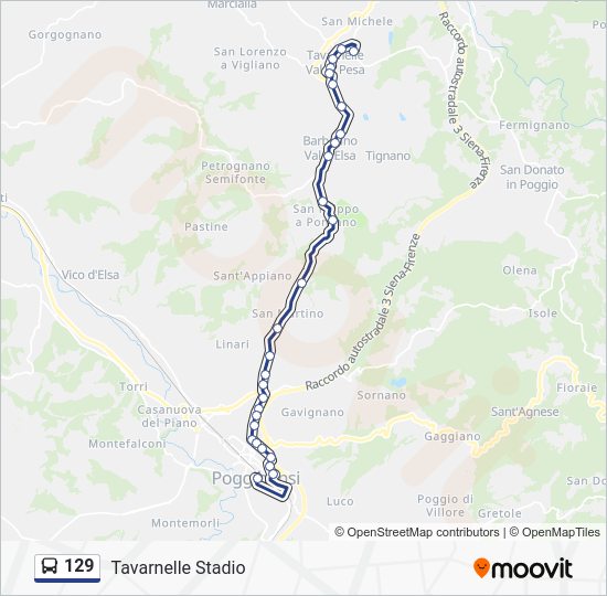 129 Route: Schedules, Stops & Maps - Tavarnelle Stadio (Updated)