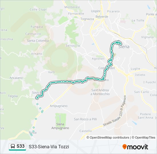 s33 Route: Schedules, Stops & Maps - S33-Siena-Via Tozzi (Updated)