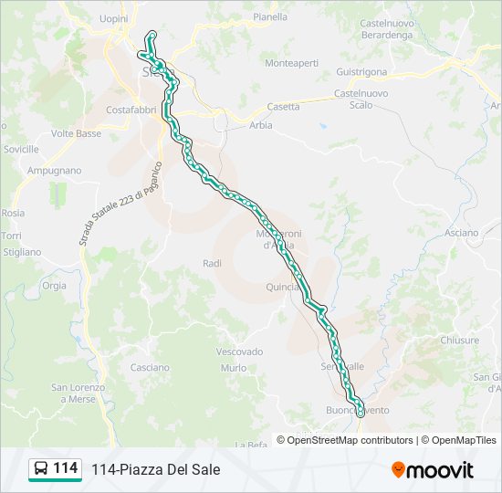 114 Route: Schedules, Stops & Maps - 114-Piazza Del Sale (Updated)