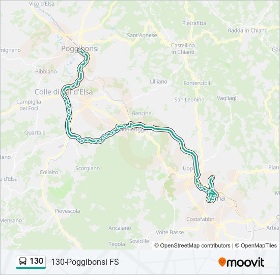 130 Route: Schedules, Stops & Maps - 130-Poggibonsi FS (Updated)