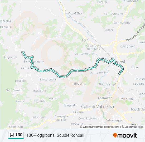 130 Route: Schedules, Stops & Maps - 130-Poggibonsi Scuole Roncalli ...