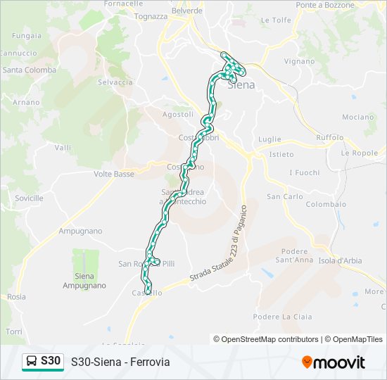 s30 Route: Schedules, Stops & Maps - S30-Siena - Ferrovia (Updated)