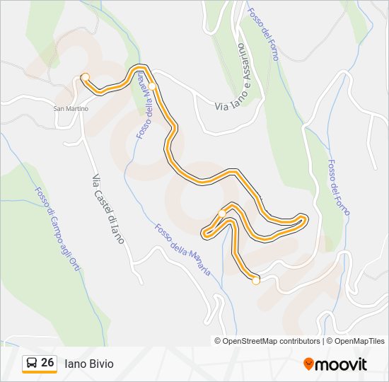26 Route: Schedules, Stops & Maps - Iano Bivio (Updated)