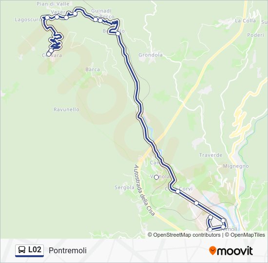 L02 Route: Schedules, Stops & Maps - Pontremoli (Updated)