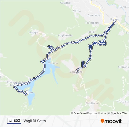 e52 Route: Schedules, Stops & Maps - Vagli Di Sotto (Updated)