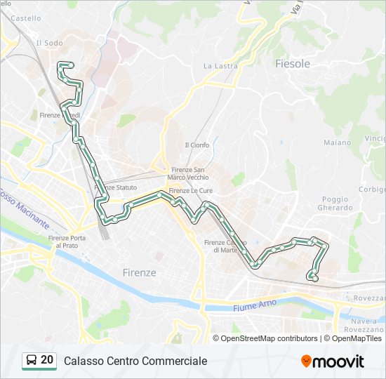 Linea 20: orari, fermate e mappe - 20-Calasso Centro Commerciale ...