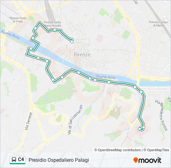 c4 Route: Schedules, Stops & Maps - Presidio Ospedaliero Palagi (Updated)