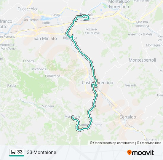 Linea 33: orari, fermate e mappe - 33-Montaione (Aggiornato)