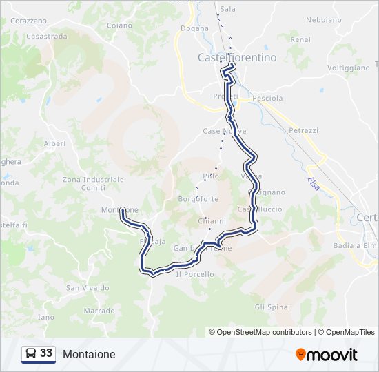 33 Route: Schedules, Stops & Maps - 33-Montaione (Updated)
