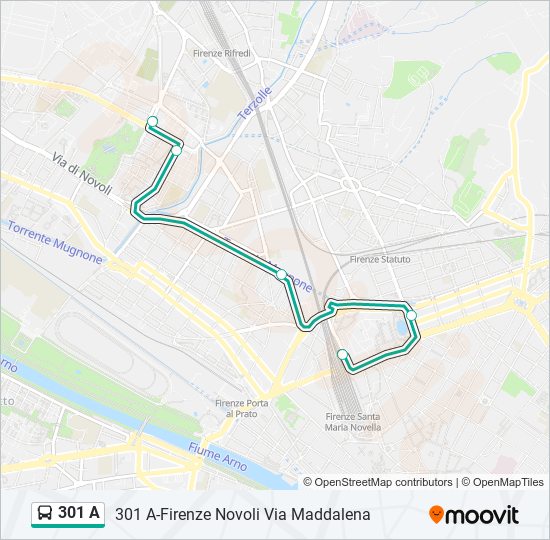 301 a Route: Schedules, Stops & Maps - 301 A-Firenze Novoli Via ...