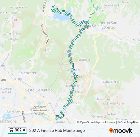 302 a Route: Schedules, Stops & Maps - 302 A-Firenze Hub Montelungo ...