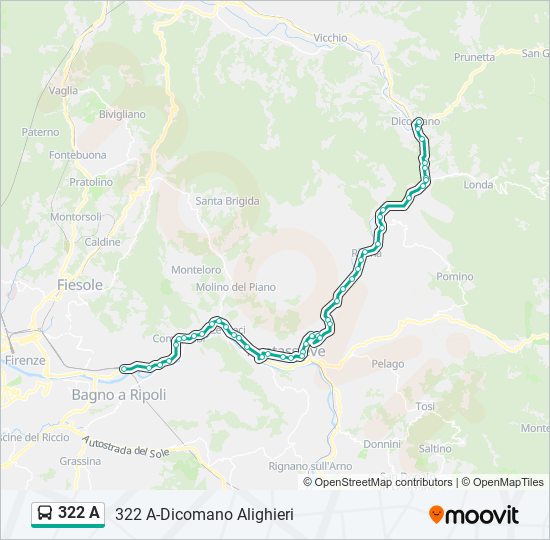 322 a Route: Schedules, Stops & Maps - 322 A-Dicomano Alighieri (Updated)