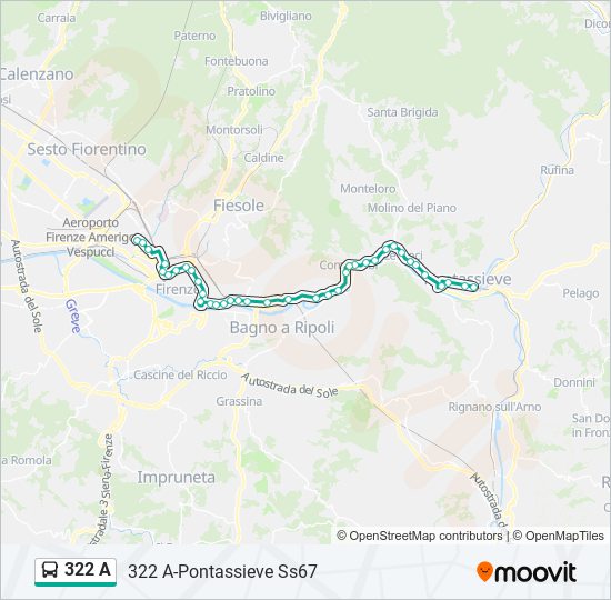 322 a Route: Schedules, Stops & Maps - 322 A-Pontassieve Ss67 (Updated)