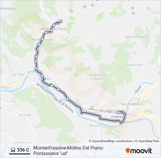 336 c Route: Schedules, Stops & Maps - Pontassieve FS (Updated)
