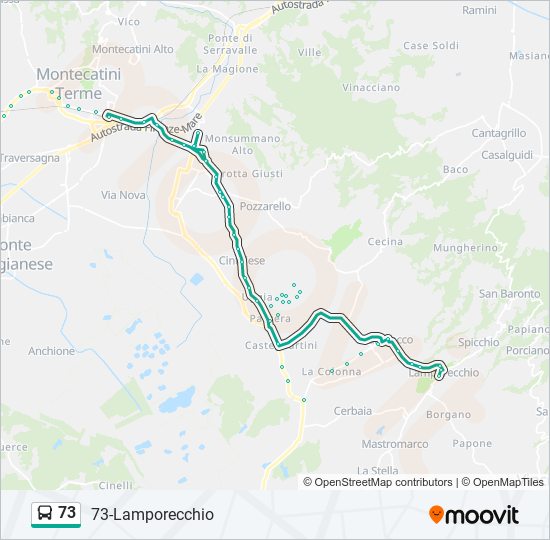 73 Route: Schedules, Stops & Maps - 73-Lamporecchio (Updated)