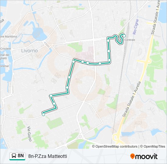 8n Route: Schedules, Stops & Maps - 8n-P.Zza Matteotti (Updated)