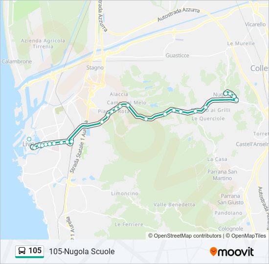 105 Route: Schedules, Stops & Maps - 105-Nugola Scuole (Updated)