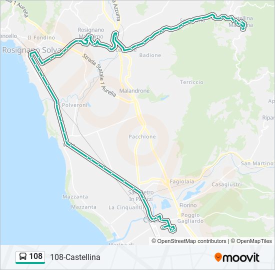 108 Route: Schedules, Stops & Maps - 108-Castellina (Updated)