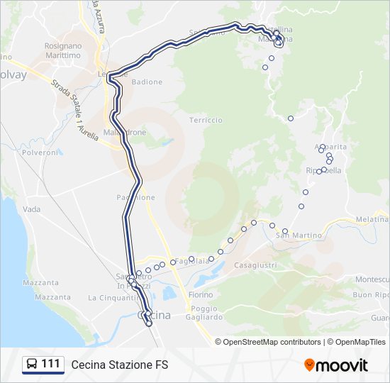 111 Route: Schedules, Stops & Maps - Cecina Stazione FS (Updated)