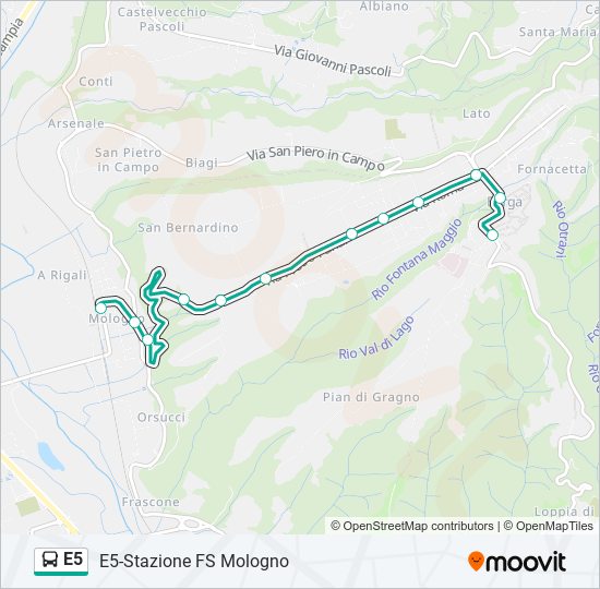 e5 Route: Schedules, Stops & Maps - E5-Stazione FS Mologno (Updated)