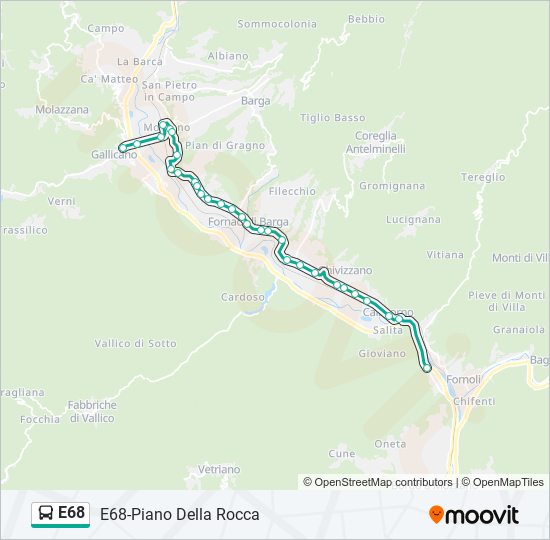 e68 Route: Schedules, Stops & Maps - E68-Piano Della Rocca (Updated)