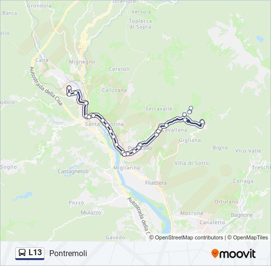 l13 Route: Schedules, Stops & Maps - Pontremoli (Updated)
