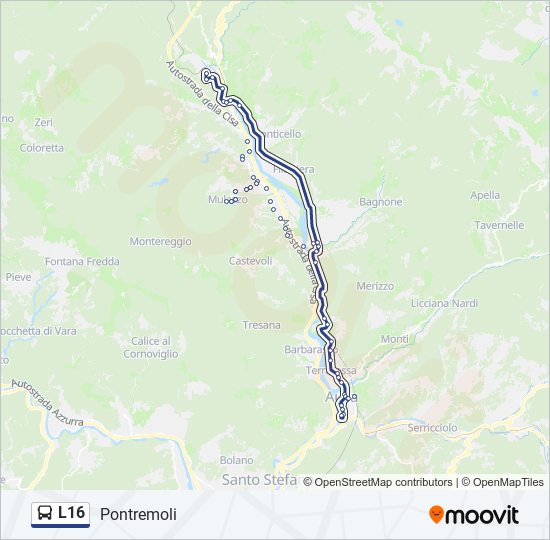 l16 Route: Schedules, Stops & Maps - Pontremoli (Updated)