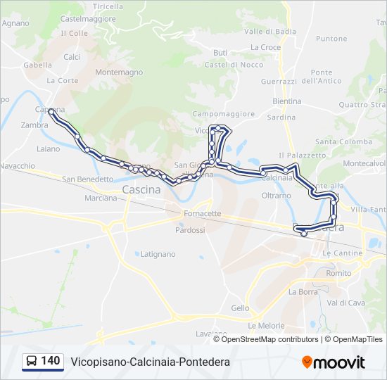 140 Route: Schedules, Stops & Maps - Caprona (Updated)