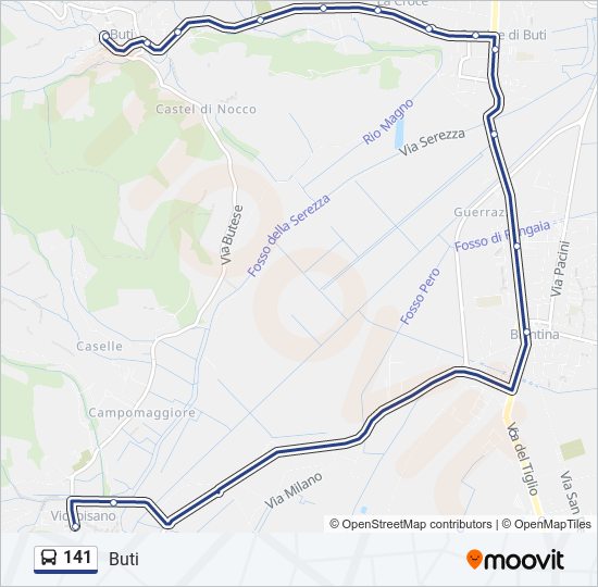 141 Route: Schedules, Stops & Maps - Buti (Updated)