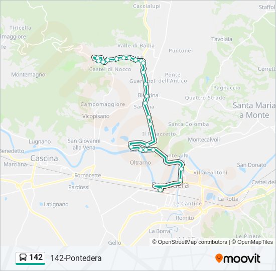 142 Route: Schedules, Stops & Maps - 142-Pontedera (Updated)