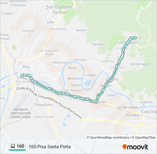 160 Route: Schedules, Stops & Maps - 160-Pisa Sesta Porta (Updated)
