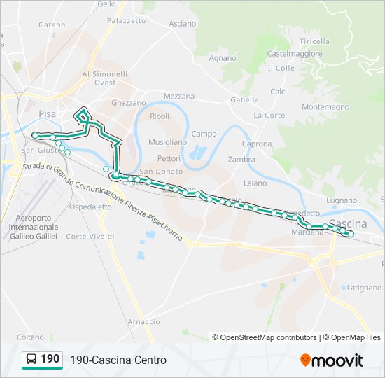 190 Route: Schedules, Stops & Maps - 190-Cascina Centro (Updated)