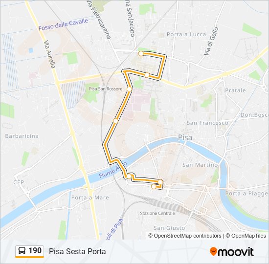 190 Route: Schedules, Stops & Maps - Pisa Sesta Porta (Updated)