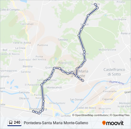 240 Route: Schedules, Stops & Maps - Pontedera (Updated)