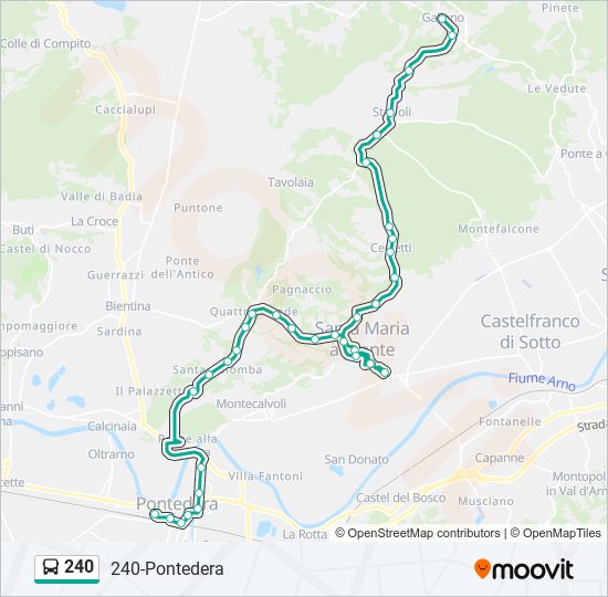240 Route: Schedules, Stops & Maps - 240-Pontedera (Updated)