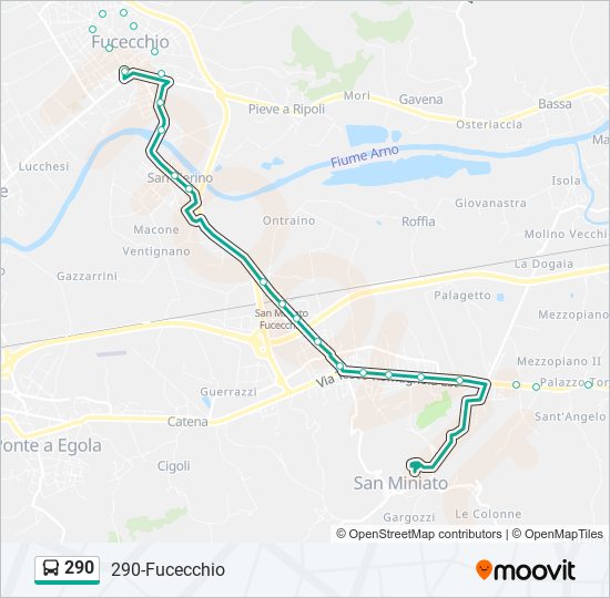 290 Route: Schedules, Stops & Maps - 290-Fucecchio (Updated)
