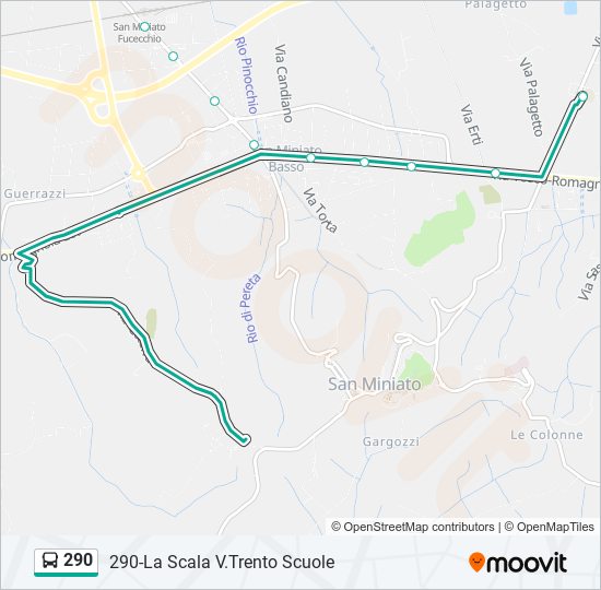 290 Route: Schedules, Stops & Maps - 290-La Scala V.Trento Scuole (Updated)