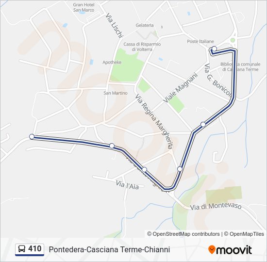 410 Route: Schedules, Stops & Maps - Casciana T. Pietraia (Updated)